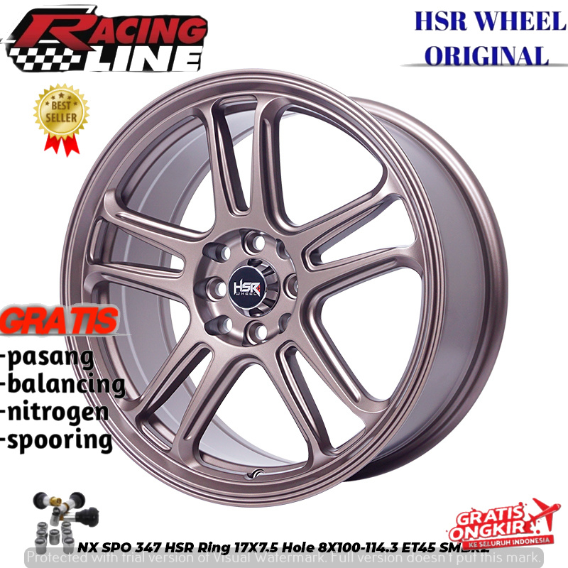 Jual VELG MOBIL MURAH RING 17 NX SPO 347 HSR R17 LEBAR 75 PCD 8X100-114,3 ET45 WARNA SMBRZ MEDAN ...