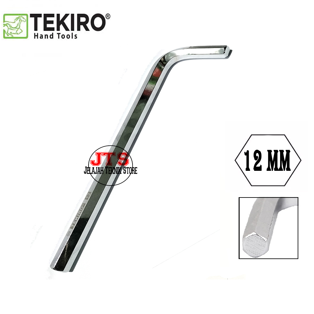 Jual TEKIRO Kunci L 12mm Panjang Hex Key Long 12 mm / Kunci L Panjang ...