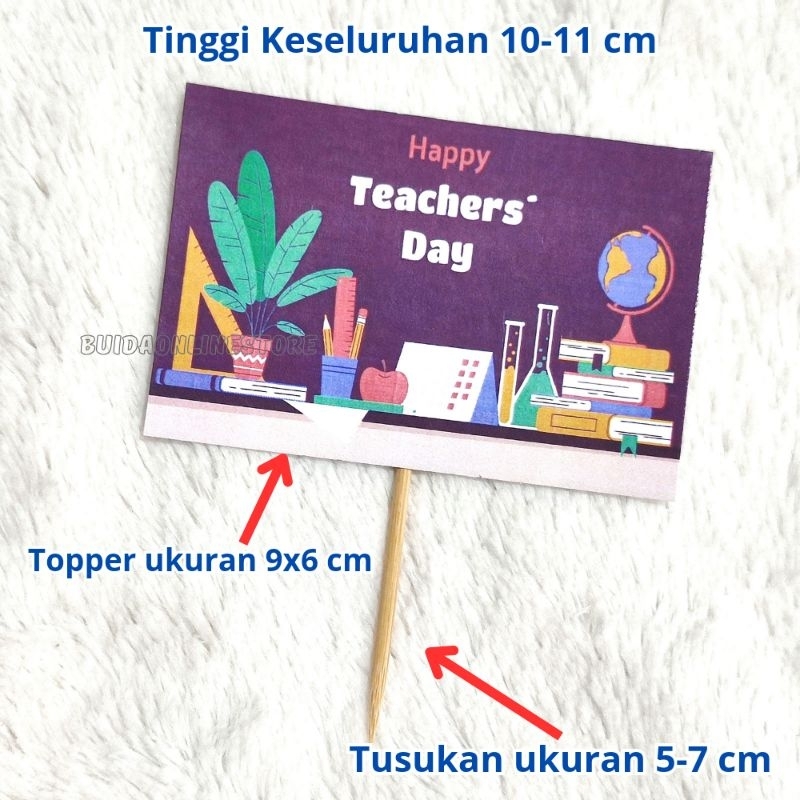 Jual Topper Selamat Hari Guru Happy Teachers Day hiasan kue cake ...