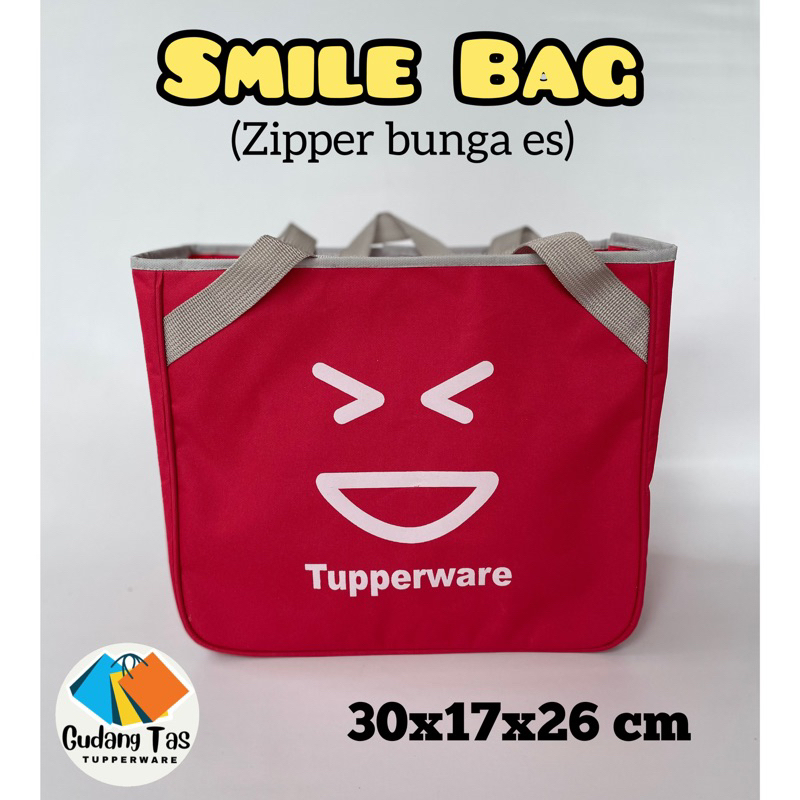 Jual Tas Smile Tupperware (sipper bunga es)// tas tenteng murah ...