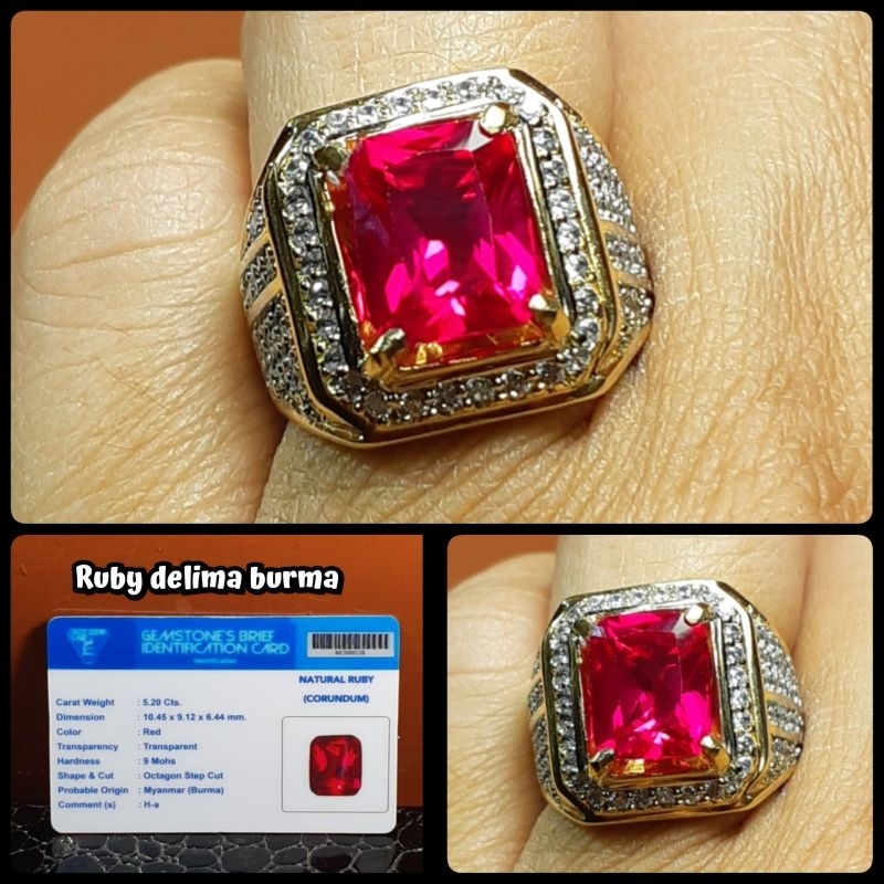 Jual PERMATA RUBY BURMA MYANMAR ( COLOUR DELIMA ) | Shopee Indonesia