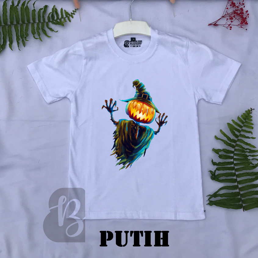 Jual Baju Kaos Anak-anak Halloween Penyihir Witch Skull Pumpkin Jack ...