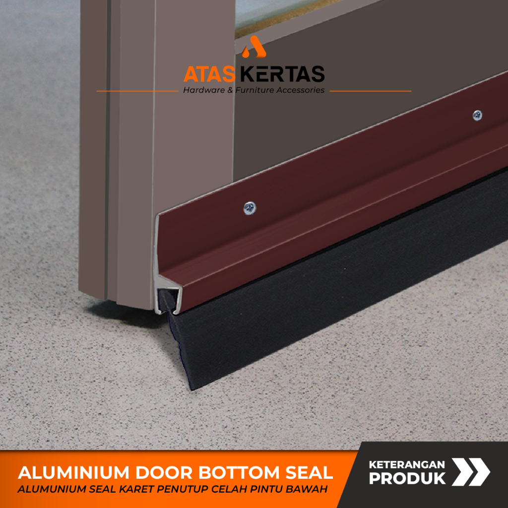 Jual Aluminium door seal karet / Lis Penutup celah bawah pintu | Shopee Indonesia