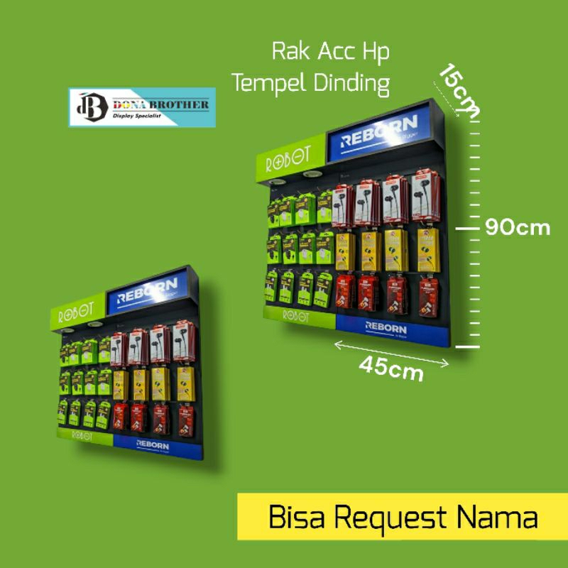 Jual rak robot acessories / rak vgen / rak hp tempel dinding / rak acc ...