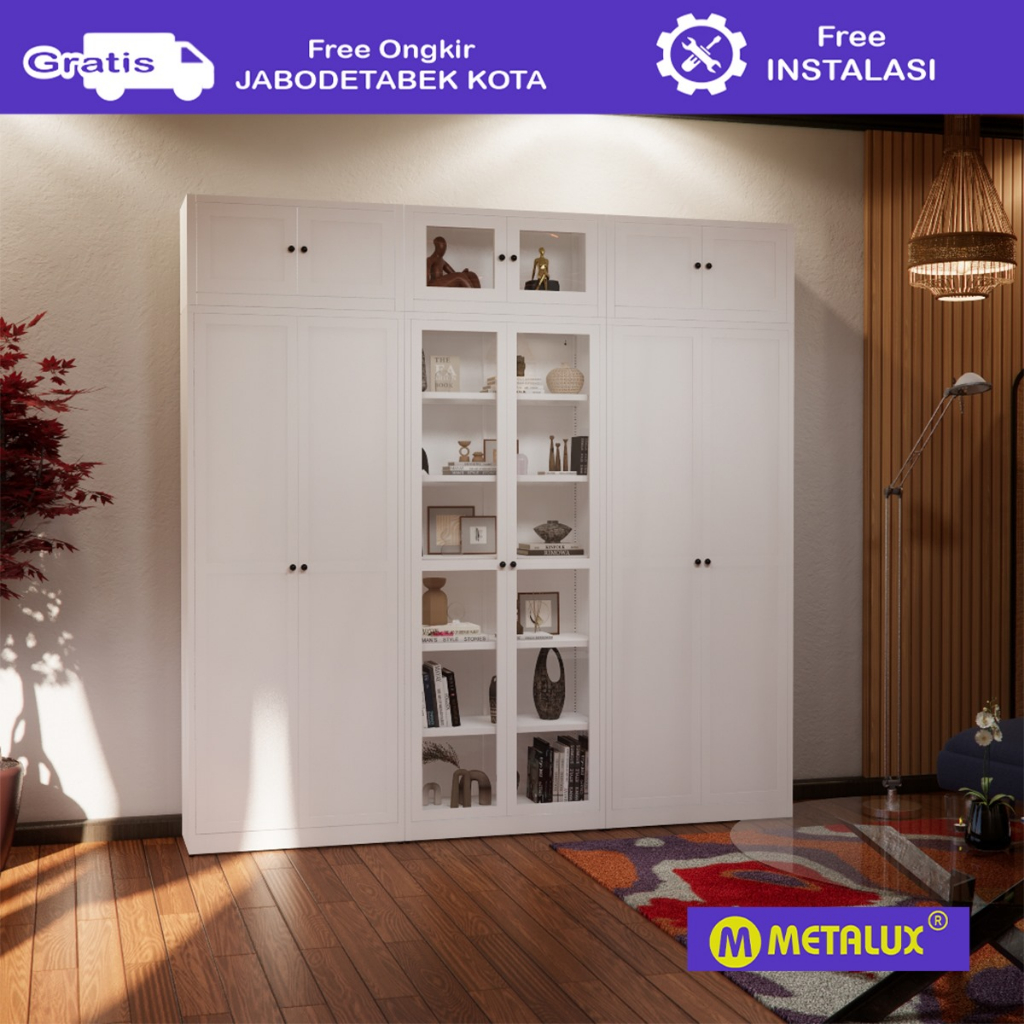 Jual METALUX AKASHI - Lemari Pajangan Besi Set | Steel Rack Display Set ...