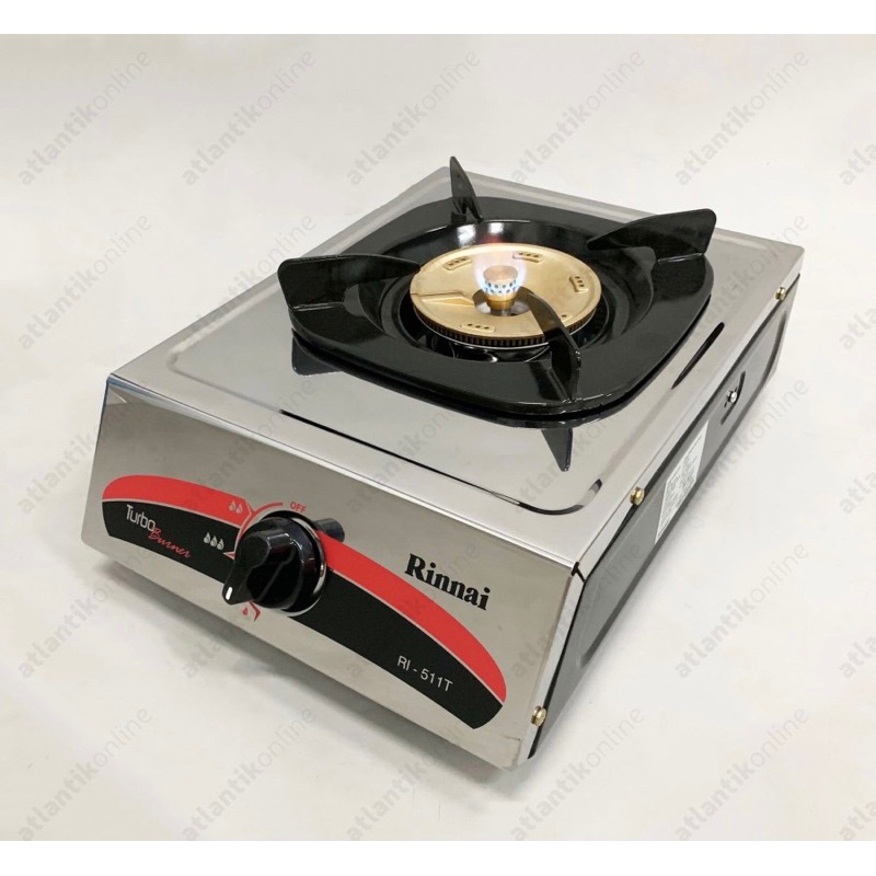 Jual kompor rinnai 1 tungku api turbo RI-511-T / kompor 1 tungku ...