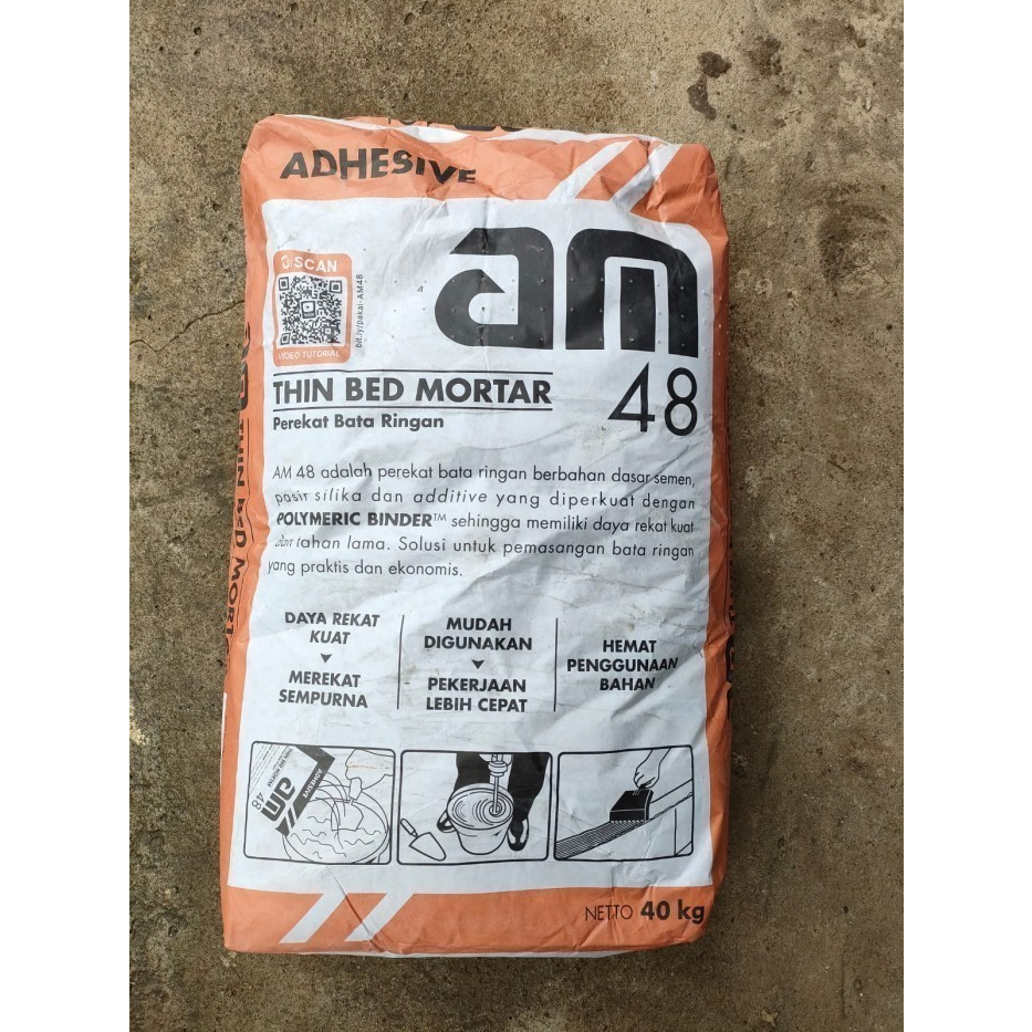 Jual Semen Perekat Bata Ringan Instant AM 48 - 40 Kg | Shopee Indonesia