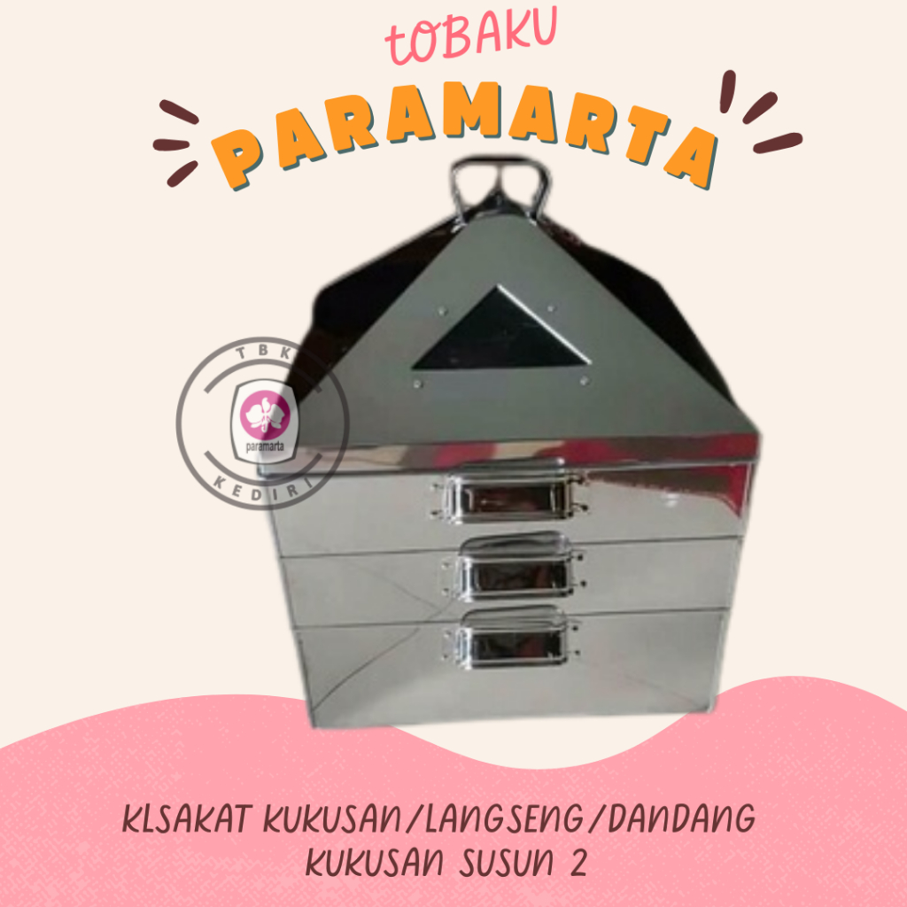 Jual LANGSENG KOTAK STAINLESS SUSUN 2 DANDANG KUKUSAN BESAR UKURAN 35 ...