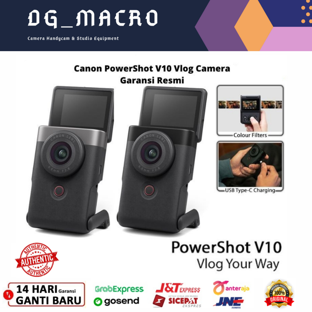 Jual Canon PowerShot V10 Vlogging Camera Vlog | Shopee Indonesia