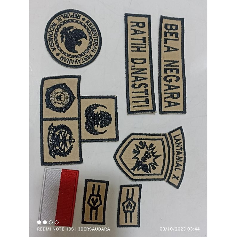 Jual Atribut Kemhan biasa/PDL kemhan/Bela negara/Atribut Kemhan ...