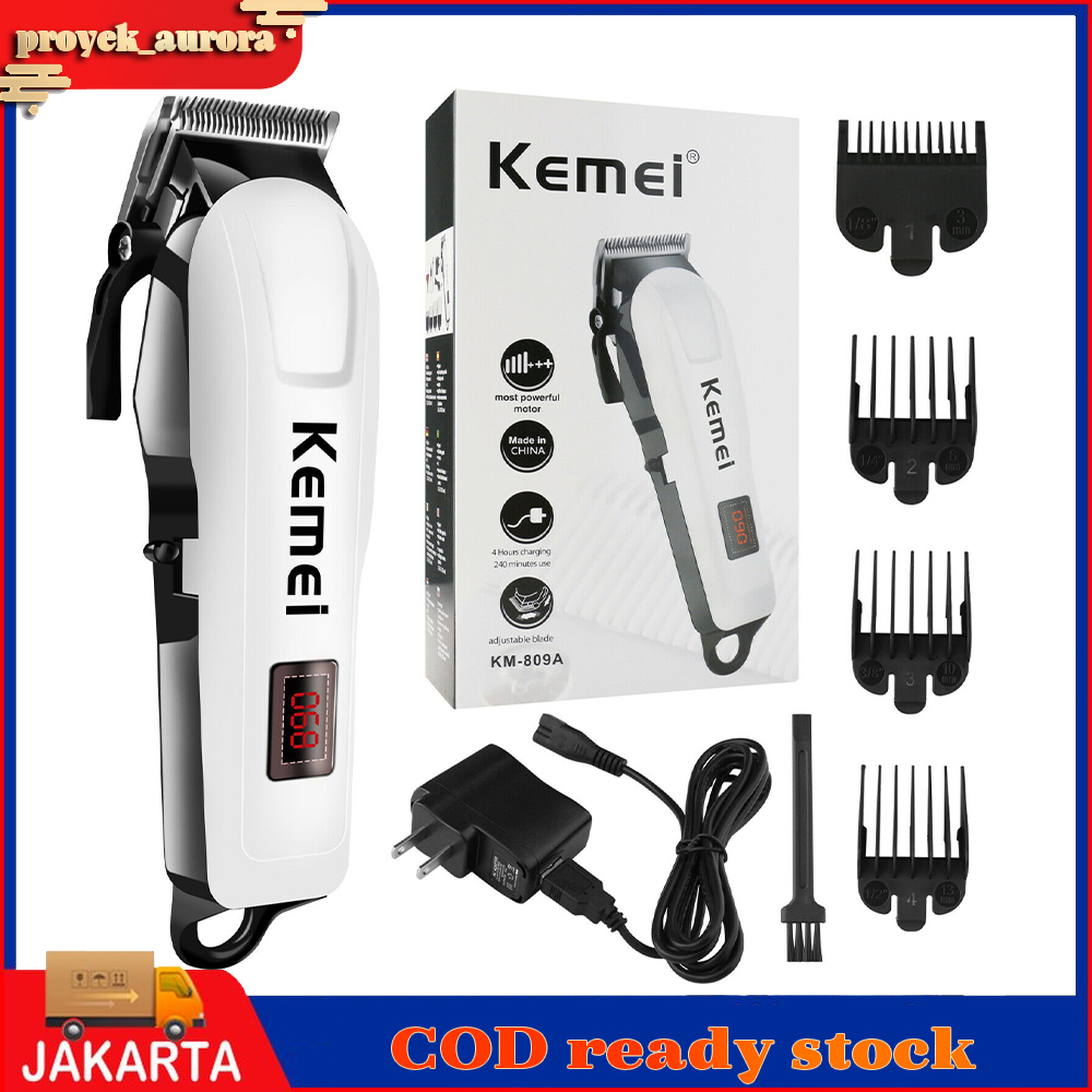 Jual 【Flash Sale!!!】Hair Clipper KEMEI KM-809A Mesin Cukur Rambut Rechargeable Lithium-PROMO ...
