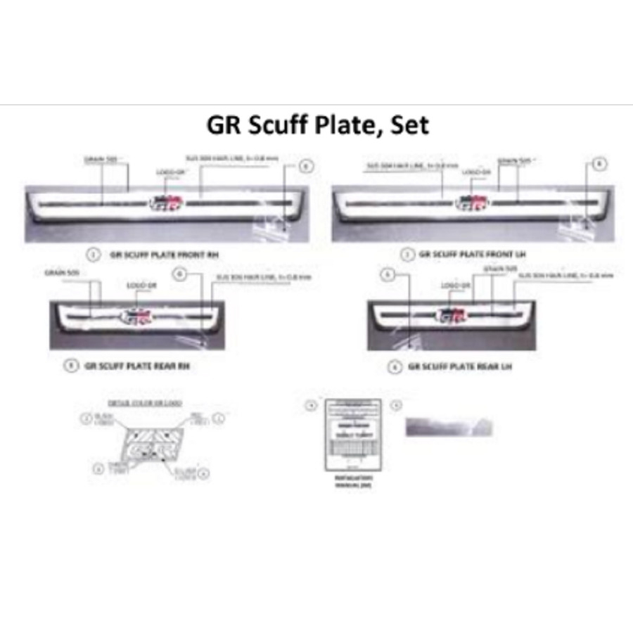 Jual GR Scuff Plate Sill Plate Set Fortuner GR 2022 Original Toyota 100 ...