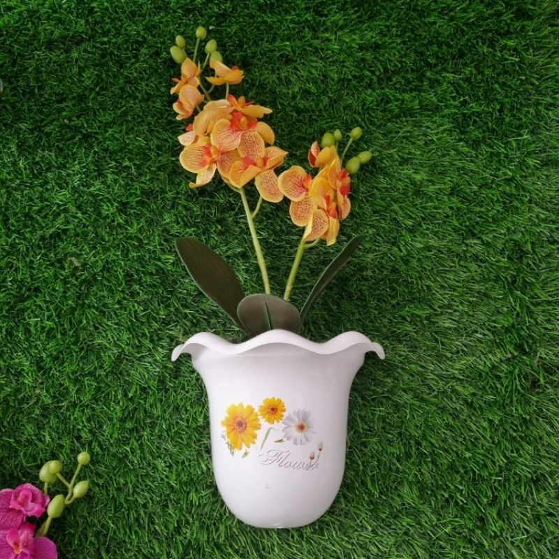 Jual bunga hias dinding / anggrek tempel/ hiasan dinding / anggrek 2 ...