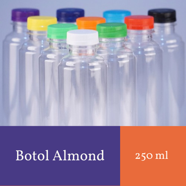 Jual Botol Almond 250ml Botol minuman 250ml 50Pcs Paking Pakai Dus ...