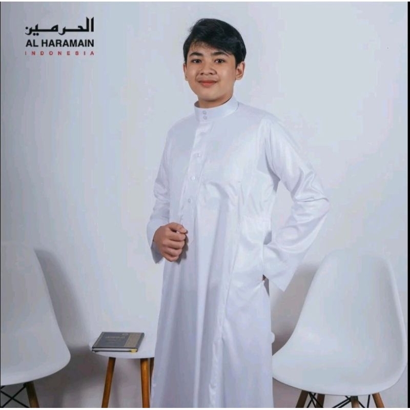 Jual gamis al-haramain original gamis saudi putih pria dewasa Muslim ...