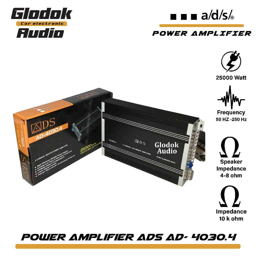 Jual Power amplifier car Mosfet High power 4 channel ADS AD 4030 ...