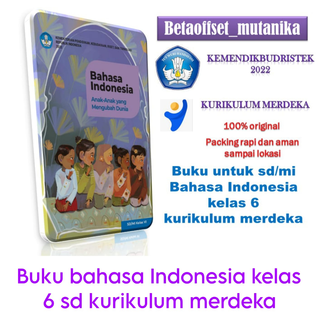 Jual Buku Paket Siswa Bahasa Indonesia Kelas 6 Kurikulum Merdeka
