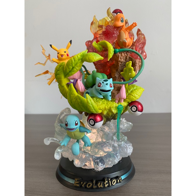 Jual Statue Pokemon Evolution Pikachu Charmender Squirtle Bulbasaur ...