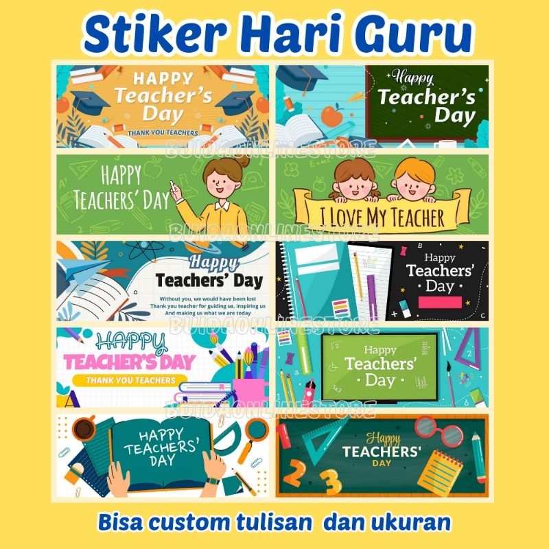 Jual Stiker Selamat Hari Guru Happy Teachers Day I Love My Teacher ...