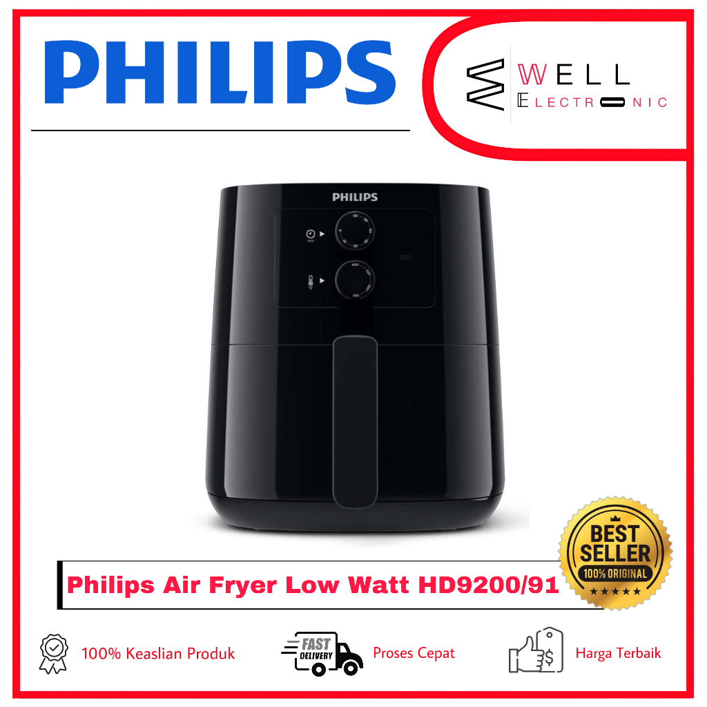 Jual PHILIPS Air Fryer Low Watt Spectre Analog HD9200/91 HD 9200 | Shopee Indonesia