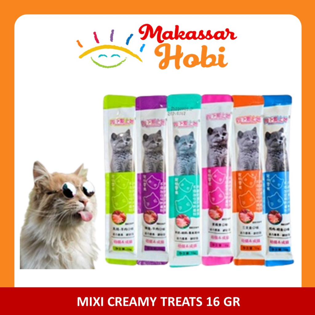 Jual MIXI Creamy Treats Snack Kucing Cemilan Makanan Basah Meo Cat Wet ...