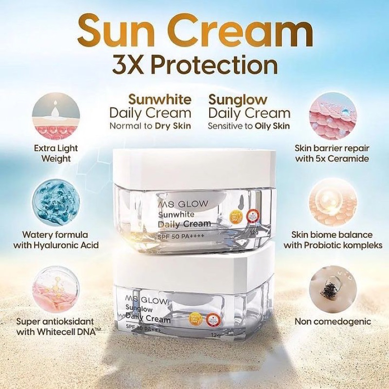 Jual SUNGLOW / SUNWHITE MS GLOW SPF 50 PA++++ | Shopee Indonesia