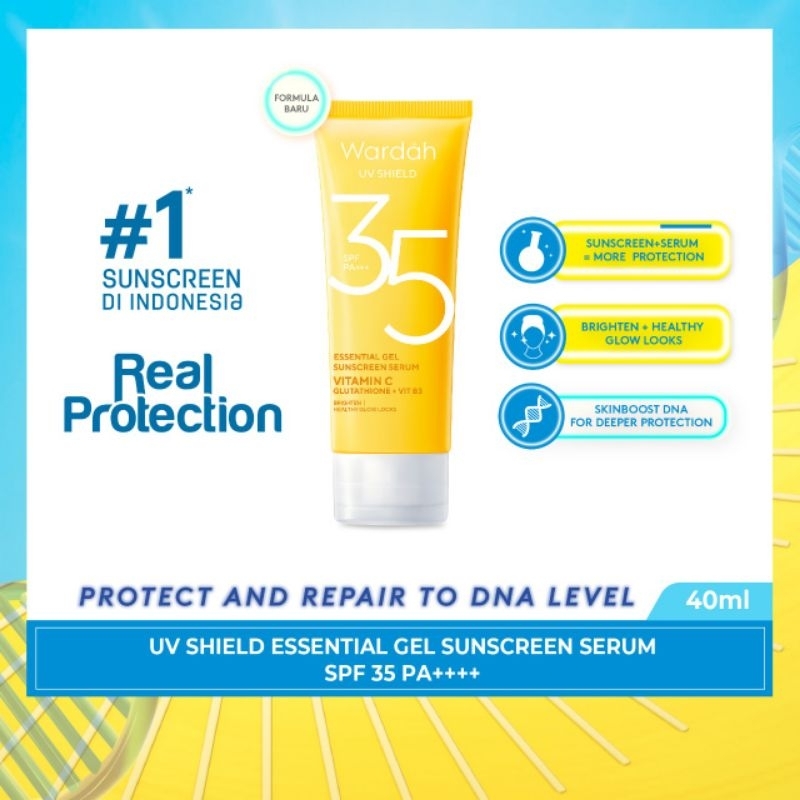 Jual WARDAH UV Shield Essential Sunscreen Gel SPF 35 PA+++ 40 ml ...