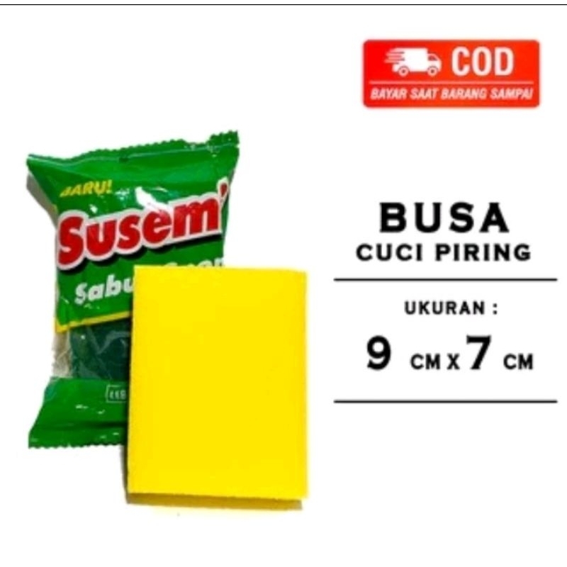 Jual Susemi Spons Cuci Piring - Sabut Spon Cuci Piring Hijau Kuning ...