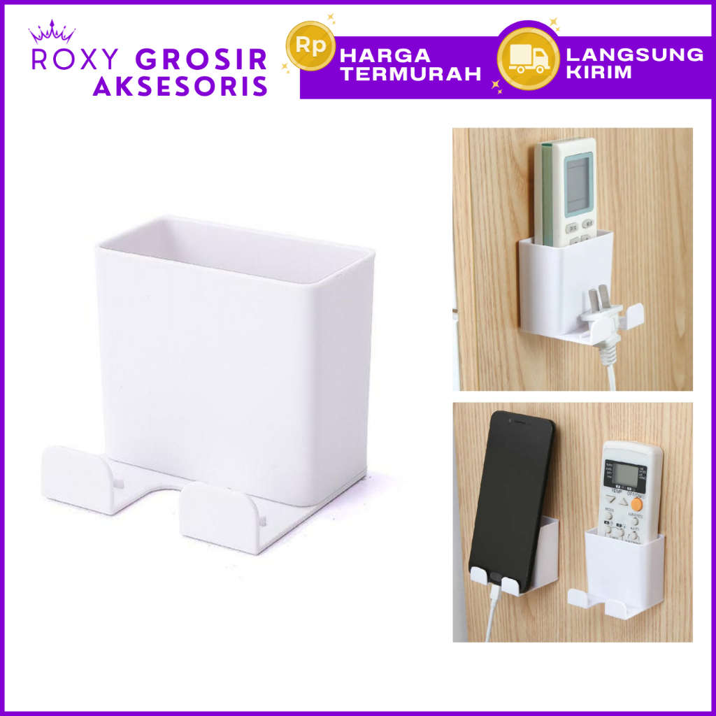 Jual Rak Tempat Remot AC TV Serbaguna Rak Mini Tempel Dinding 2in1 ...