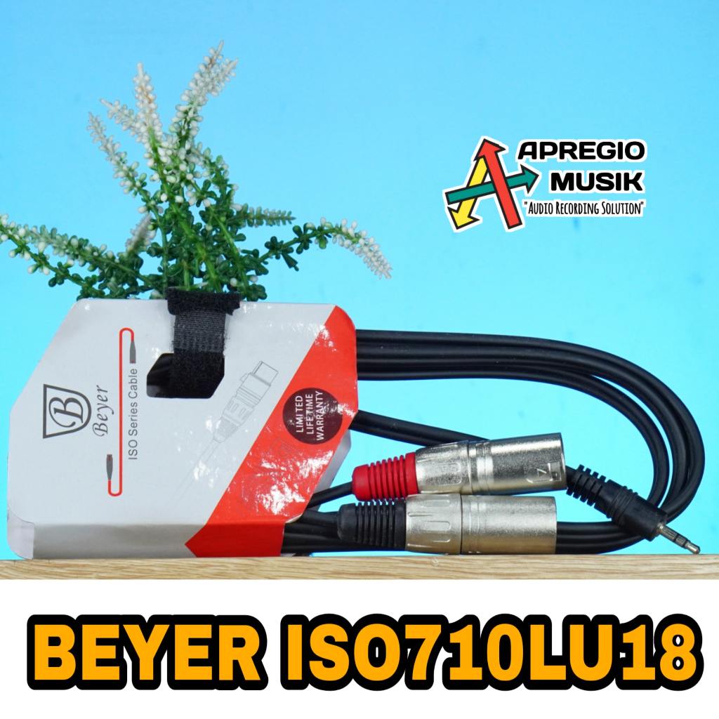 Jual Beyer ISO 710 LU18 Kabel Audio Jack Aux trs 3.5mm to Dual Xlr Male ...