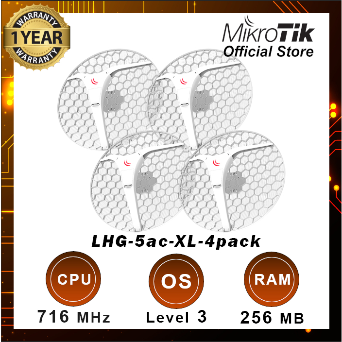 Jual Mikrotik LHG XL 5 ac 4 pack Isi 4 LHG-5ac-XL-4pack | Shopee Indonesia