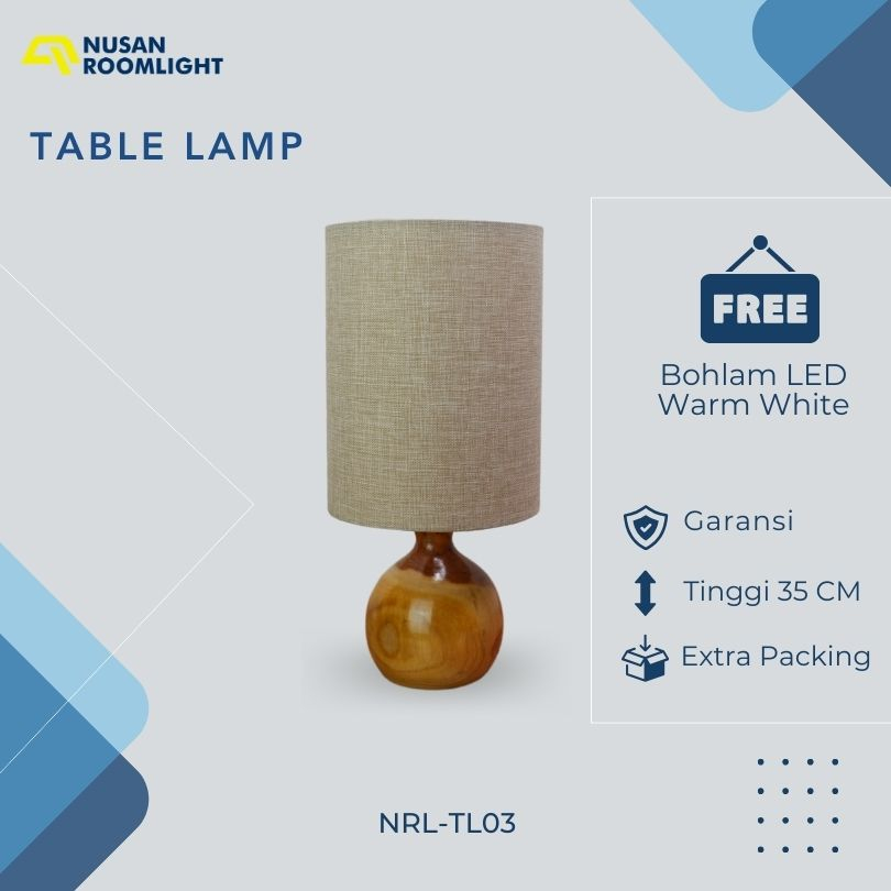 Jual Lampu Meja Table Lampshade NRL03 Lampu Tidur Meja Nakas Hias Kamar Beside Lamp Shade Ruang ...