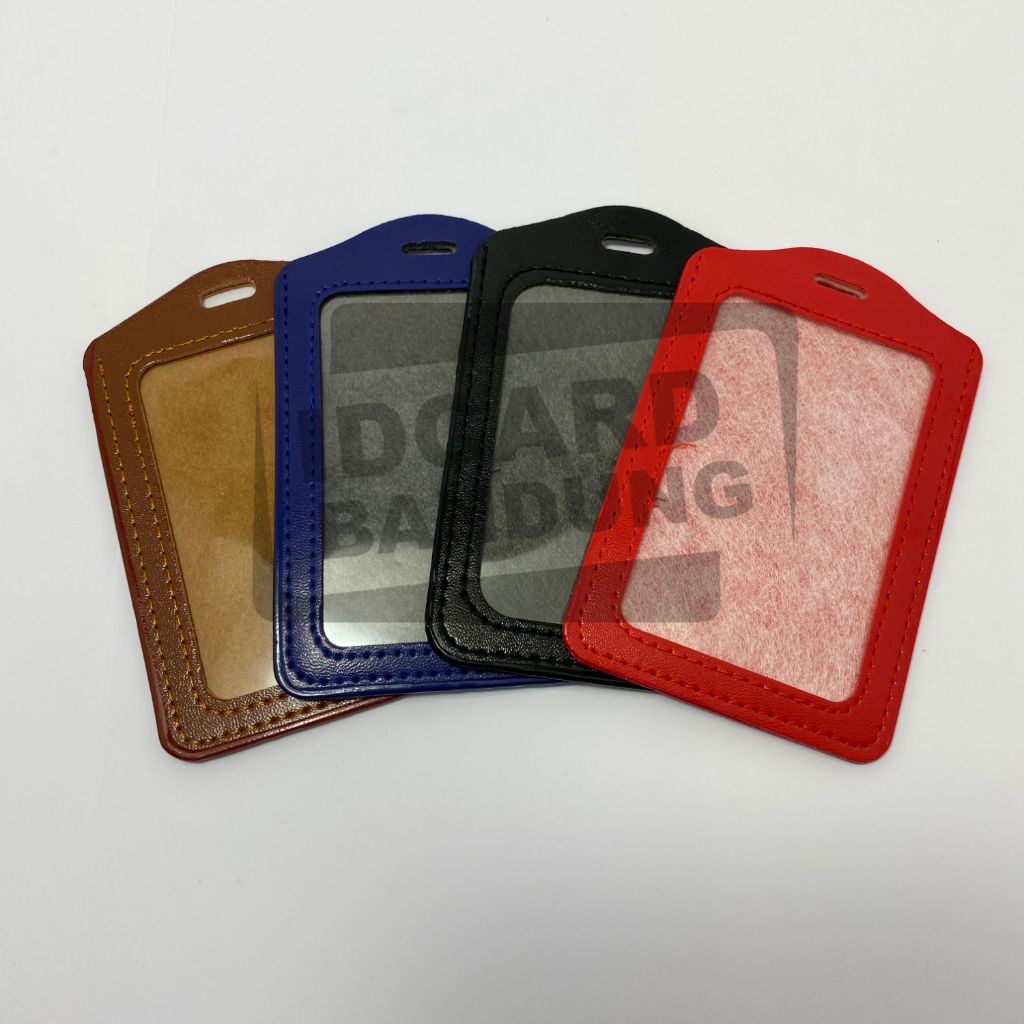 Jual FRAME Casing Tempat ID Card Holder KULIT Imitasi Portrait | Shopee ...