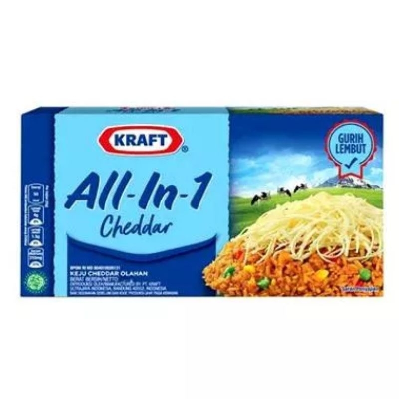 Jual keju kraft cheddar ALL-IN- ONE promo (kemasan baru) | Shopee Indonesia
