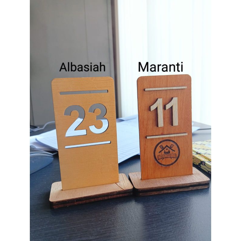 Jual NOMOR MEJA MAKAN CAFEE RESTAURANT/sign age ORDER & PAY HERE logo ...