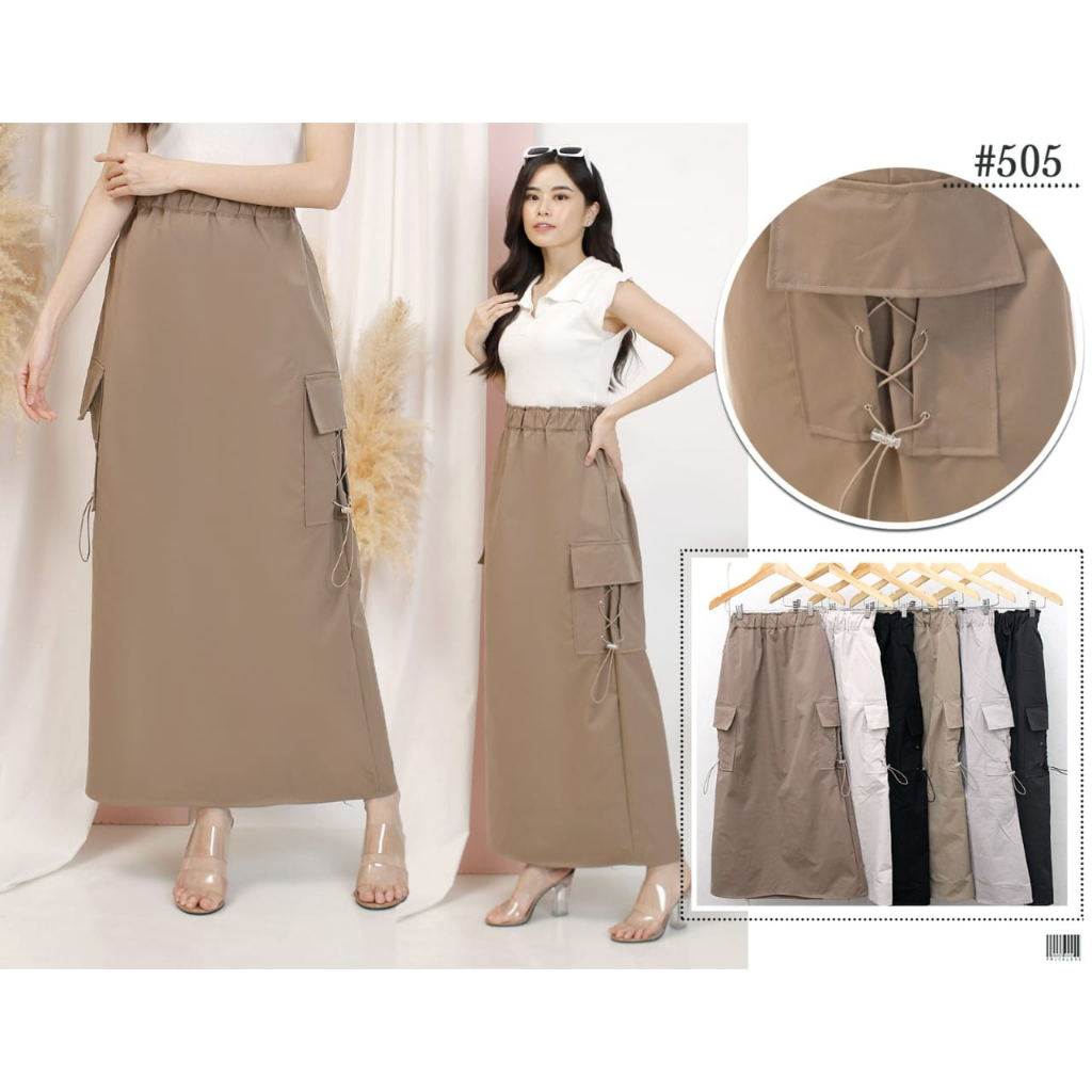Jual [#505] Promosi Rok Maxi Panjang Wanita Kargo Kekinian / Cargo ...
