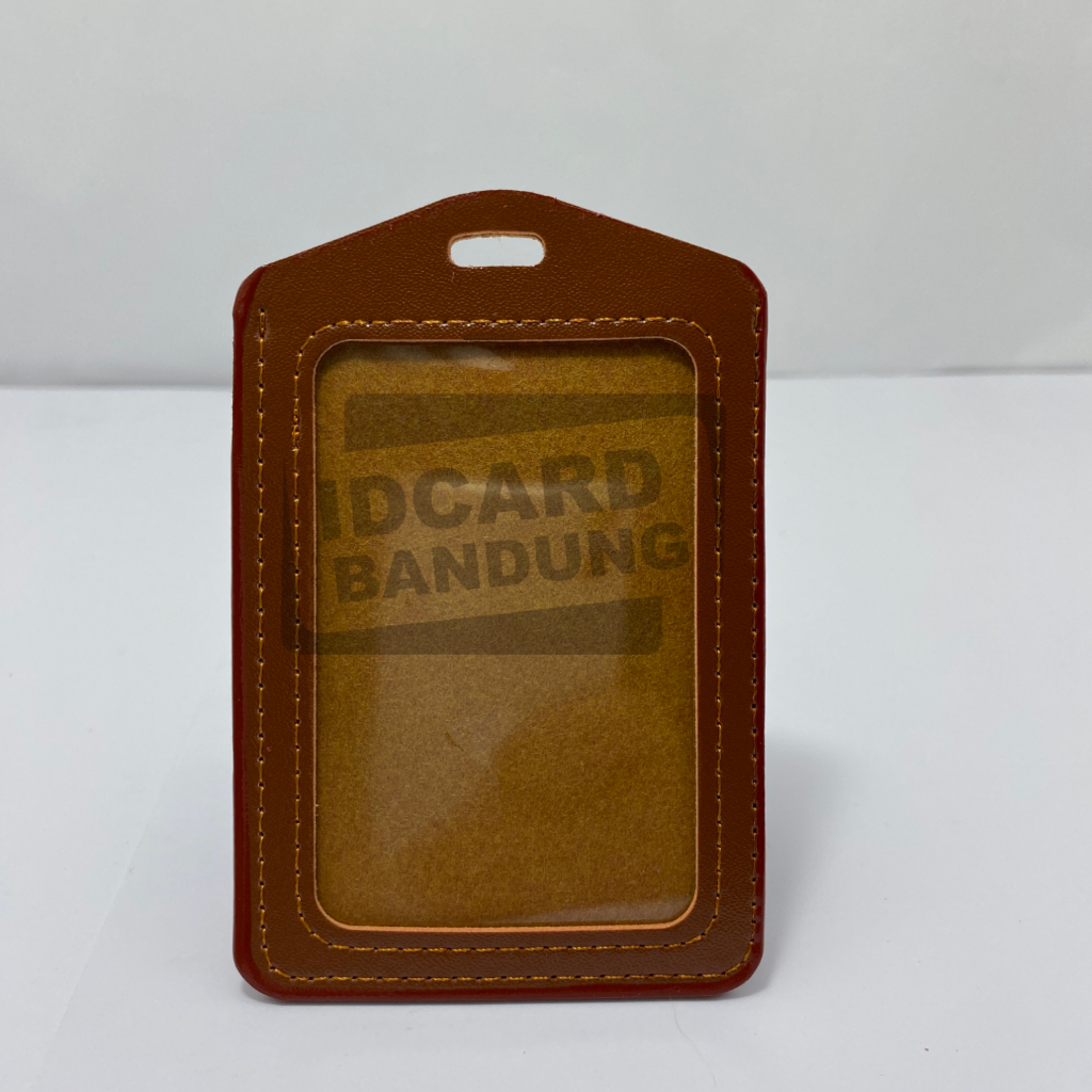 Jual FRAME Casing Tempat ID Card Holder KULIT Imitasi Portrait | Shopee ...