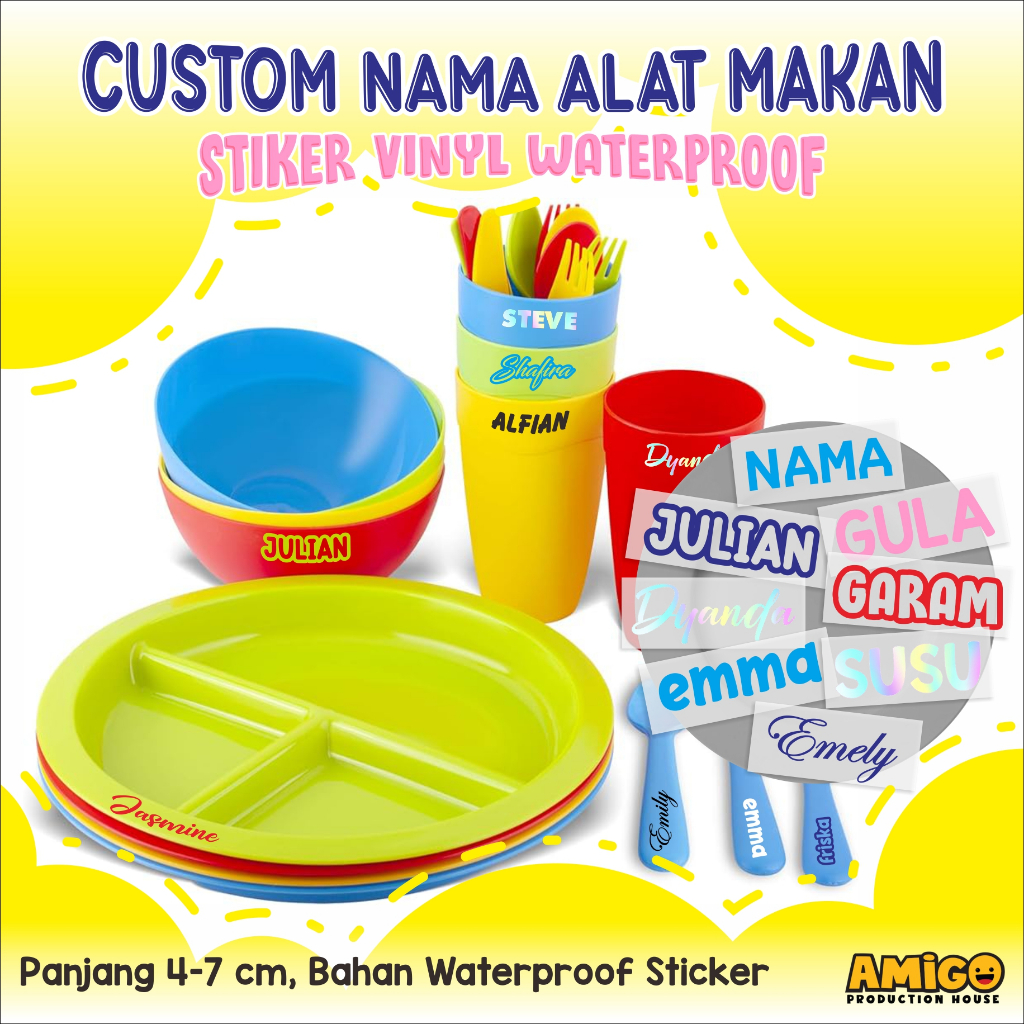 Jual Stiker Alat Makan Sticker Waterproof Cutting Stiker Decal Cutting ...