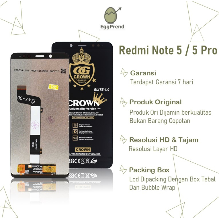 Jual LCD XIAOMI REDMI NOTE 5 / 5 PRO TOUCHSCREEN FULLSET ORIGINAL ...