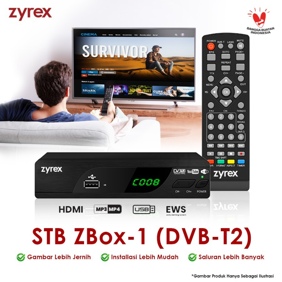 Jual SET TOP BOX DVB T2 ZYREX | Shopee Indonesia