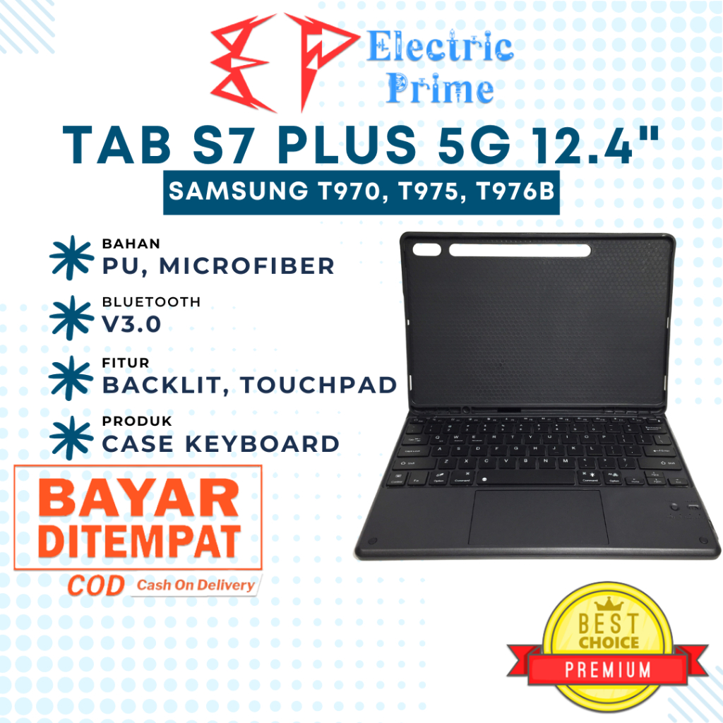 Jual Case Keyboard Touchpad Casing Samsung Galaxy Tab S7 Plus 5G T970 ...