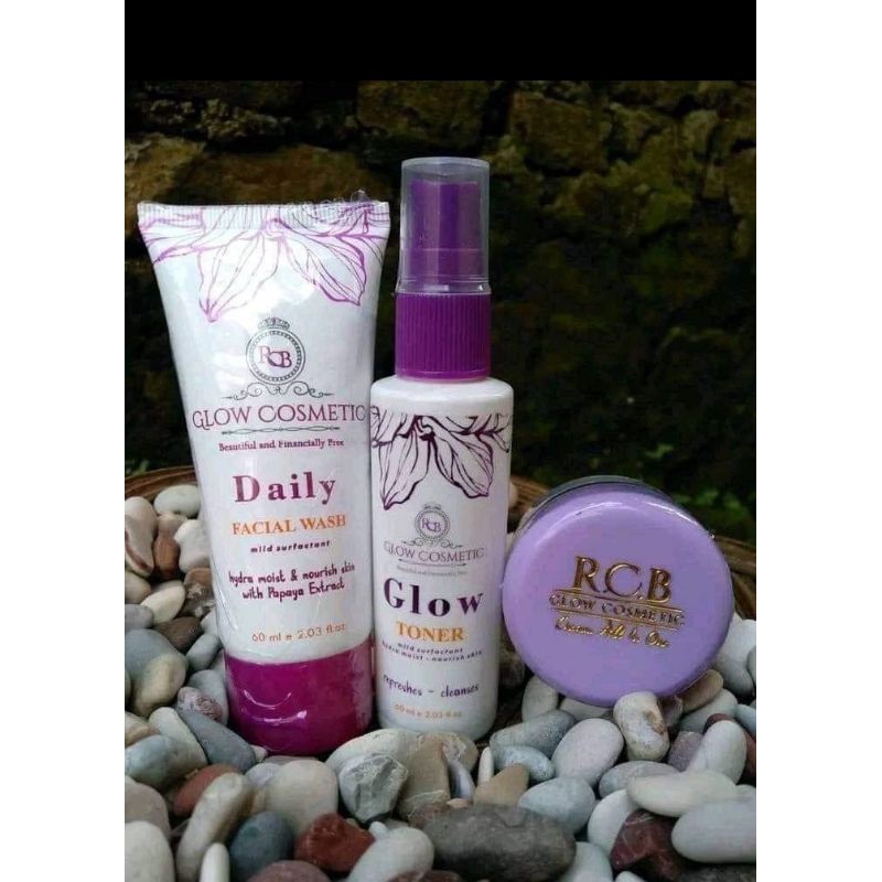 Jual paket rcb glow (Fasial wash,toner cream all on one) | Shopee Indonesia