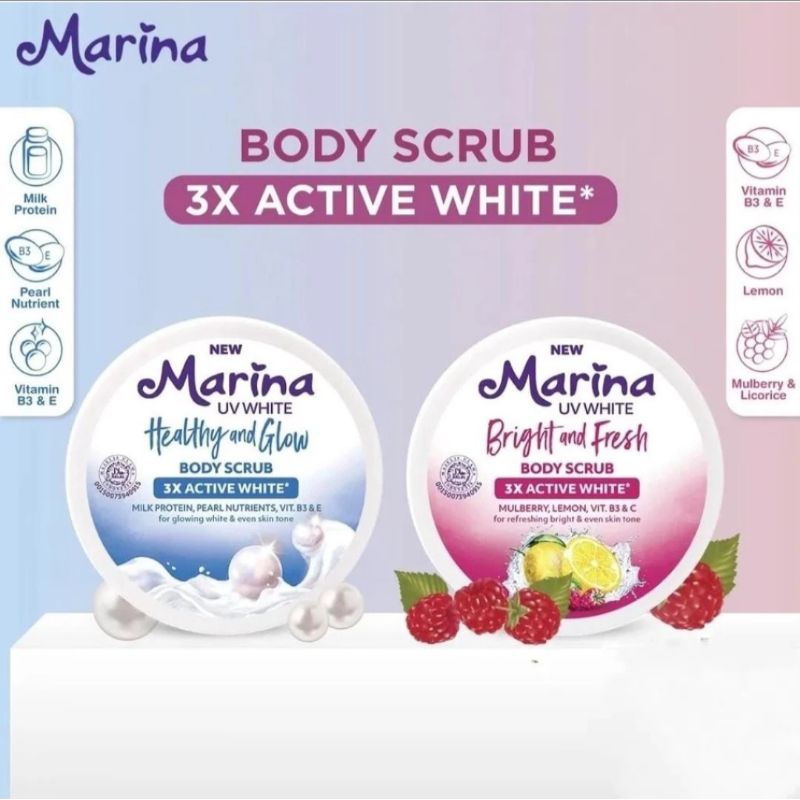 Jual Marina Healthy&Glow Body Scrub - Marina Bright&Fresh Body Scrub ...