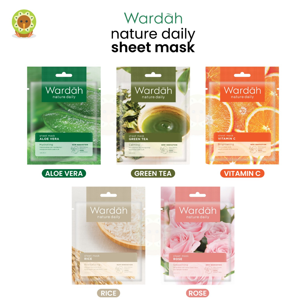 Jual WARDAH NATURE DAILY SHEET MASK - GREEN TEA | Shopee Indonesia