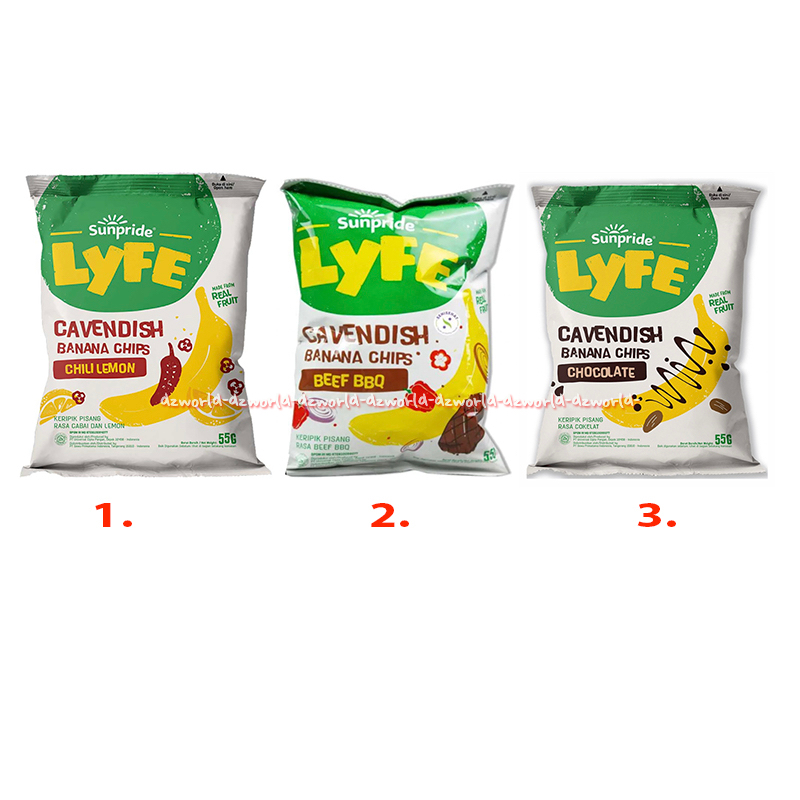 Jual Sunpride Lyfe 55gr Cavendish Banana Chips Chili Lemon Beef Bbq ...