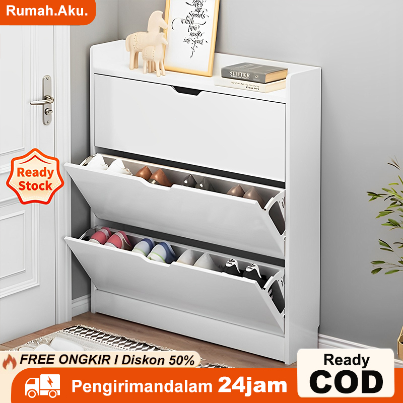 Jual Rak Lemari Sepatu Minimalis Kayu Susun Multilayer Rak Sepatu ...