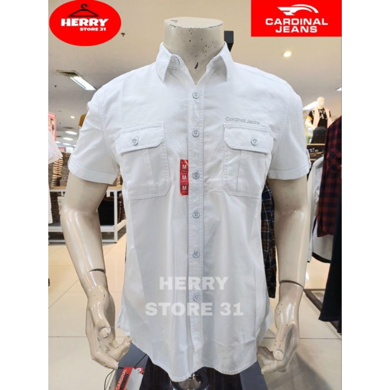 Jual KEMEJA CARDINAL JEANS ORIGINAL SLIMFIT WARNA PUTIH POLOS PREMIUM ...