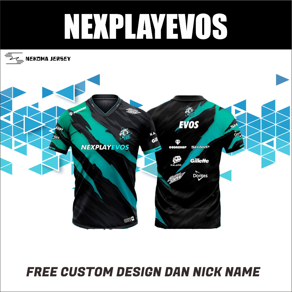 Jual JERSEY ESPORT NEXPLAY EVOS MLBB PH FREE CUSTOM NAMA | Shopee Indonesia