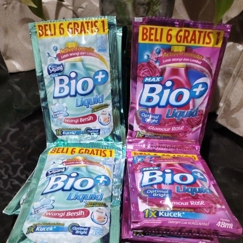 Jual Max Bio+ liquid detergen cair 45ml (7 pcs) | Shopee Indonesia