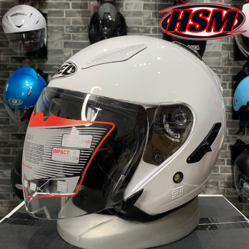 Jual HELM HALF FACE SHELL ROVER SOLID DOUBLE VISOR SNI Motor | Shopee ...